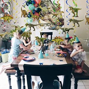 Dinosaur Hanging Swirl 48 Ct Dinosaur Ceiling Decor Dinosaur Birthday Decorations For Boys Dinosaur Party Supplies