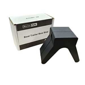 2" Width X 4" V-Span Boat Trailer Bow Stop Non Marking Polyurethane Mounting Hole 1/2"