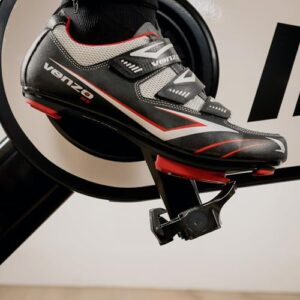 Venzo Bicycle Men's Road Cycling Riding Shoes - 3 Straps - Compatible with Look Delta & for Shimano SPD-SL - Perfect for Road Racing Bikes - Black - 7.5 US Men