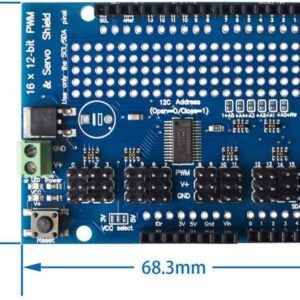 HiLetgo PCA9685 Servo Shield PCA9685 16 Channel 12-bit PWM Servo Driver Shield I2C Interface for Arduino