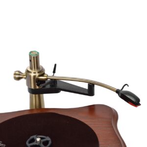 Wooden Gramophone Phonograph Turntable Vinyl Record Player Stereo Speakers System Control 33/45 RPM FM AUX USB Ouput Bluetooth 4.2