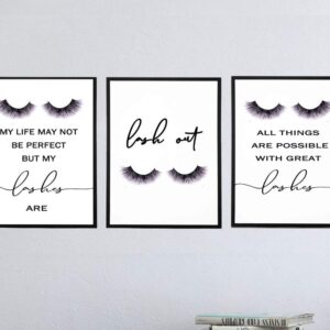 Lash out,Eyelashes Prints Set,Set Of 3,Lashes Print,Lash Decor,Beauty Salon Decor,Lashes Studio,Lash room decor,My life may not be perfect 11X14inch Noframed