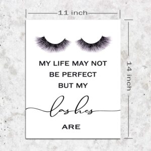 Lash out,Eyelashes Prints Set,Set Of 3,Lashes Print,Lash Decor,Beauty Salon Decor,Lashes Studio,Lash room decor,My life may not be perfect 11X14inch Noframed