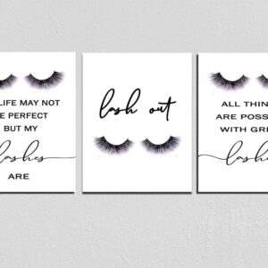 Lash out,Eyelashes Prints Set,Set Of 3,Lashes Print,Lash Decor,Beauty Salon Decor,Lashes Studio,Lash room decor,My life may not be perfect 11X14inch Noframed