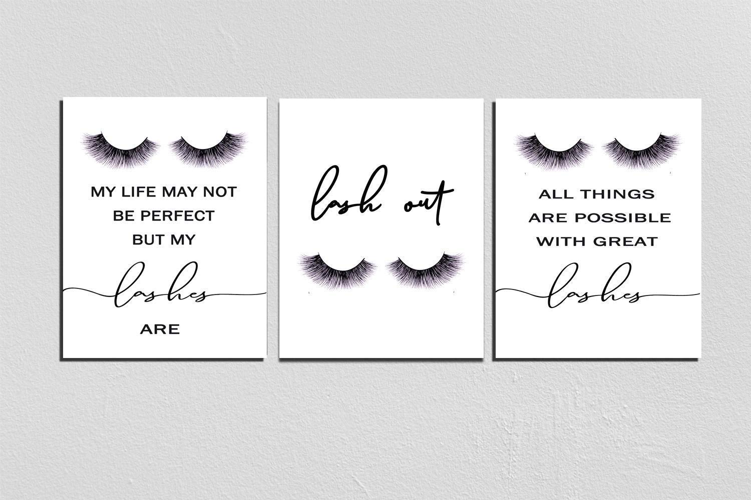 Lash out,Eyelashes Prints Set,Set Of 3,Lashes Print,Lash Decor,Beauty Salon Decor,Lashes Studio,Lash room decor,My life may not be perfect 11X14inch Noframed