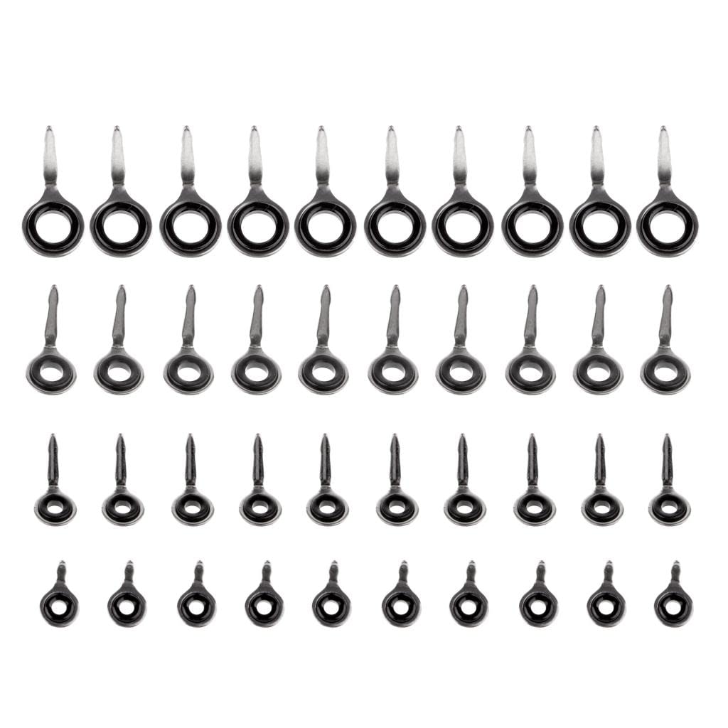 40pcs Rod Repair Kit Fishing Rod Guides Sizes for Raft, Rock Rod