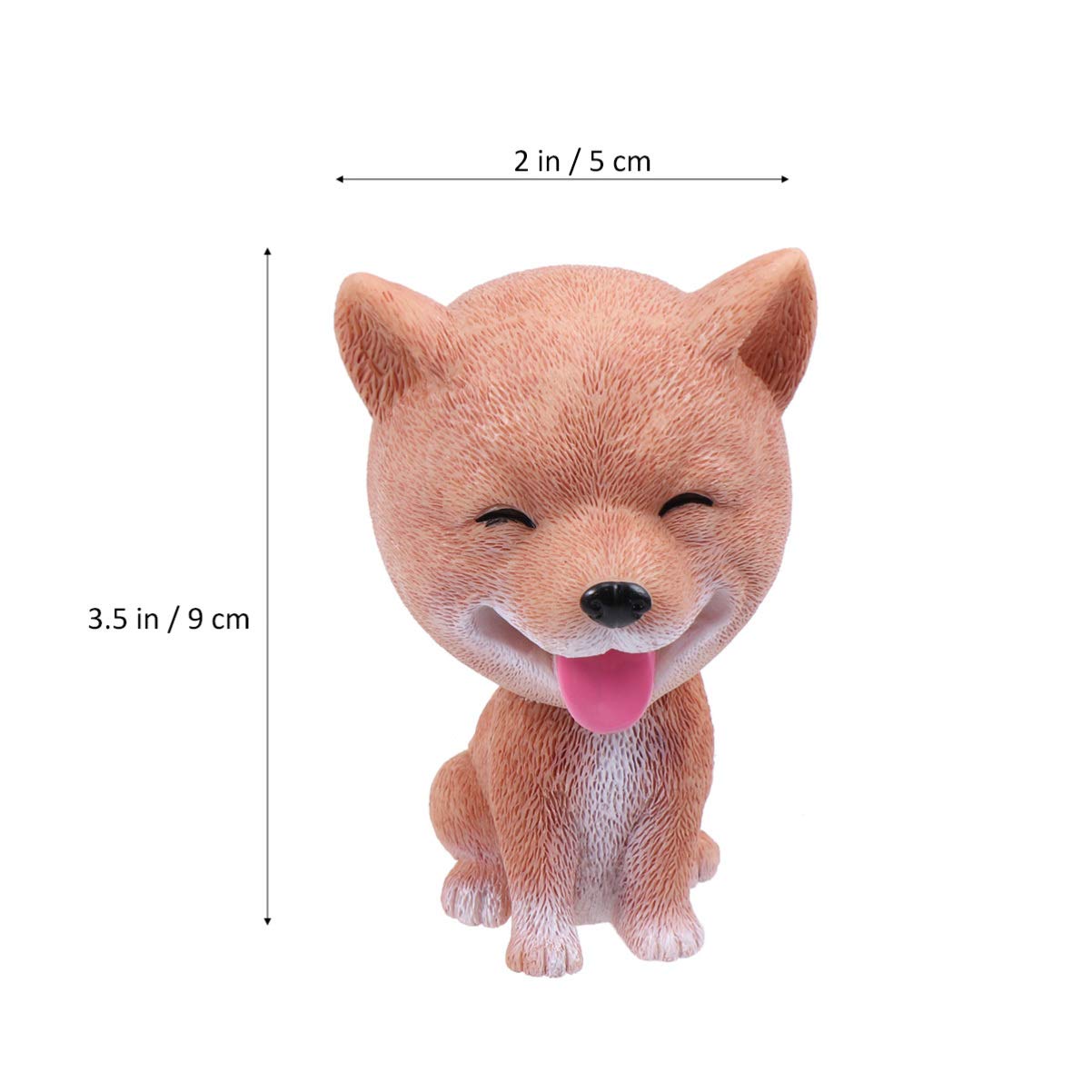 Amosfun Dashboard Nodding Heads Bobble Head Shiba Inu Dog Car Dash Puppy Simulation for Car Vehicle Cake Decoration Decor Home Decorative