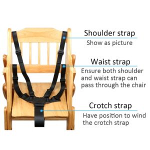 2 Pack Adjustable Baby Seat Belt, 5 Point Harness High Chair Straps Universal Baby Safe Belt Holder for Kids Stroller Pram Buggy Pushchair