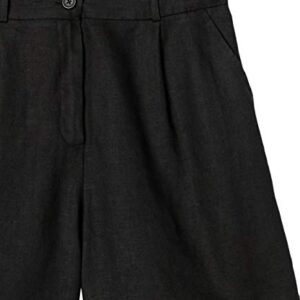 The Drop Women's Millie Pleated Long Walk Short- 7" Inseam, Black, L