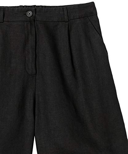 The Drop Women's Millie Pleated Long Walk Short- 7" Inseam, Black, L