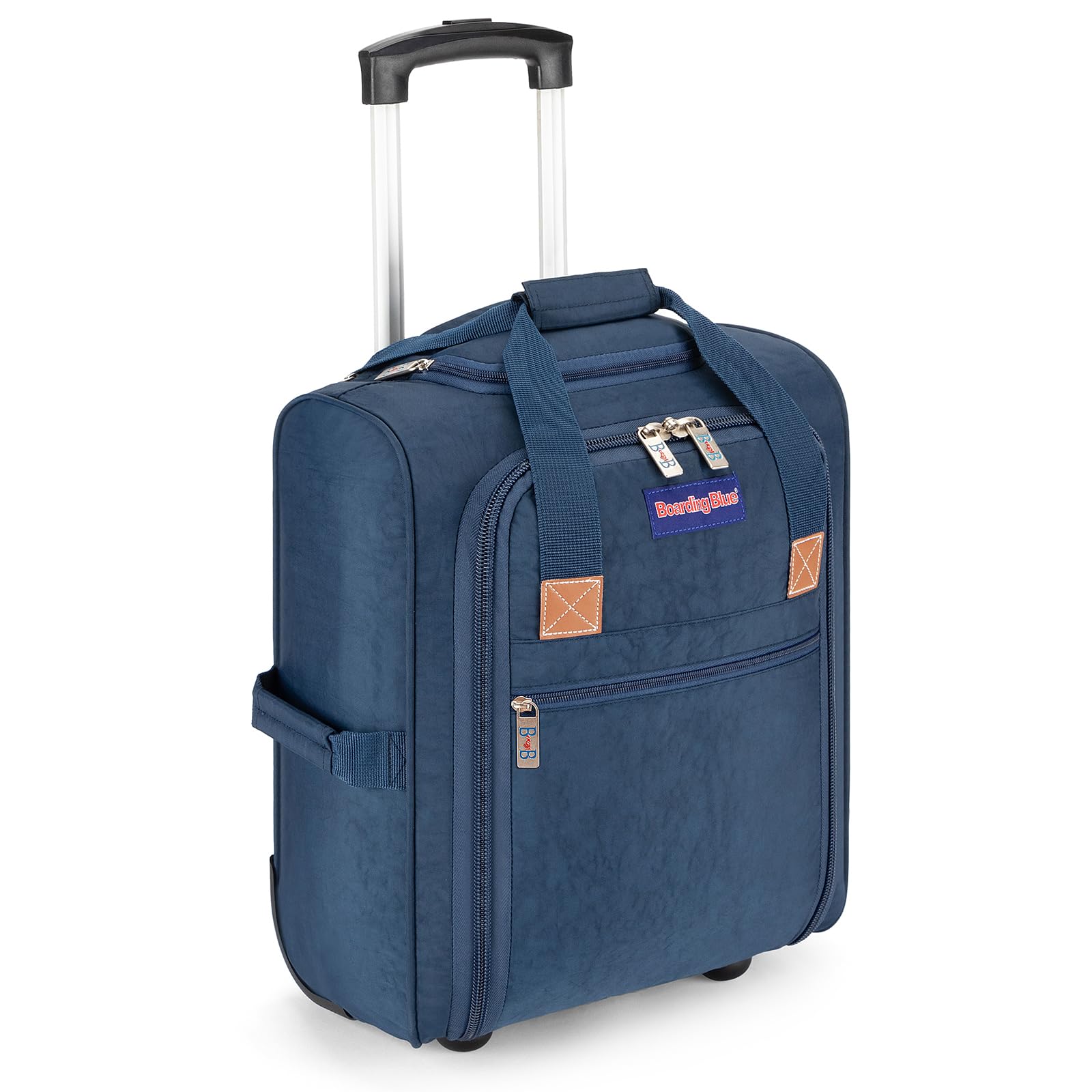 17x13x8 Inches JetBlue Airlines Rolling Personal Item Underseat Travel Bag - Suitable for Major Airlines including Spirit, Jetblue, Frontier, and American - Duffel Bag Design (Navy)