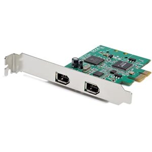 startech.com 2 port pci express firewire card - 1394a firewire - ti tsb82aa2 chipset - windows & mac compatible (pex1394a2v2)