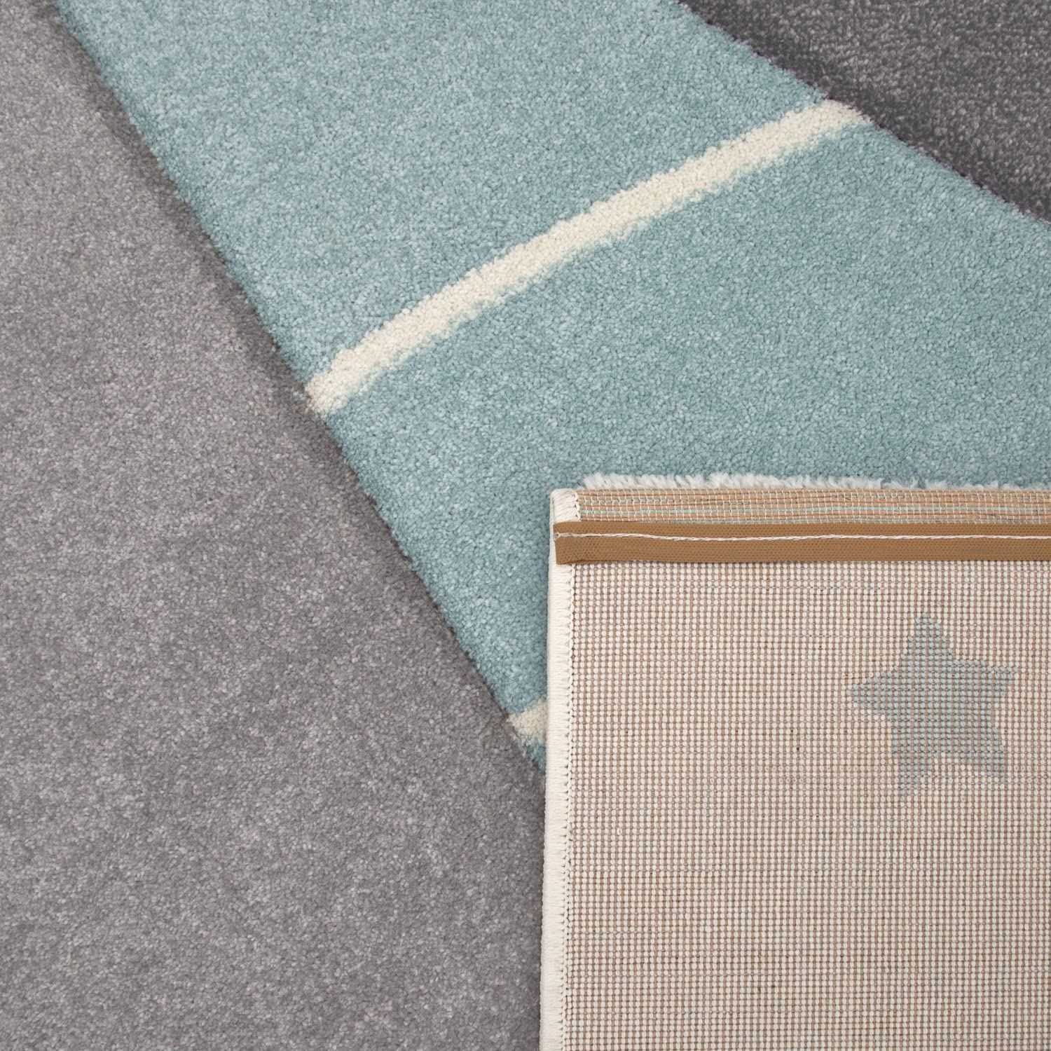 Paco Home Kids Rug for Childrens Room Mountains Starry-Sky in Light Blue Gray White, Size: 6'7" x 9'6"