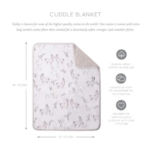 Oilo Newborn Baby Blanket |Gender-Neutral Lightweight Double-Layer Travel Plush wrap | Breathable Thick Fluffy Throw Blanket |Cute Cuddle Cotton Fabric Comforter |Soft Receiving Toddler/Infant Quilts