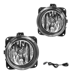 driving fog lights lamps replacement for 05-06 ford escape, 03-04 ford mustang cobra (svt model only), 02-04 ford focus svt, 2002 lincoln ls with h10 12v 42w halogen bulbs (clear lens)