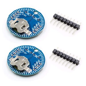 hiletgo 2pcs ds3231 ds3231sn rtc module real time clock memory module v2.0 i2c with pinheader