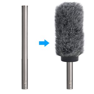 YOUSHARES NTG3 Microphone Windscreen - Deadcat/Windmuff for Rode NTG-3, Sennheiser MKH416 Shotgun Mic, Wind Shield Up to 7.1" Long