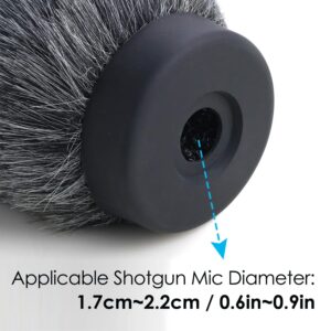 YOUSHARES NTG3 Microphone Windscreen - Deadcat/Windmuff for Rode NTG-3, Sennheiser MKH416 Shotgun Mic, Wind Shield Up to 7.1" Long