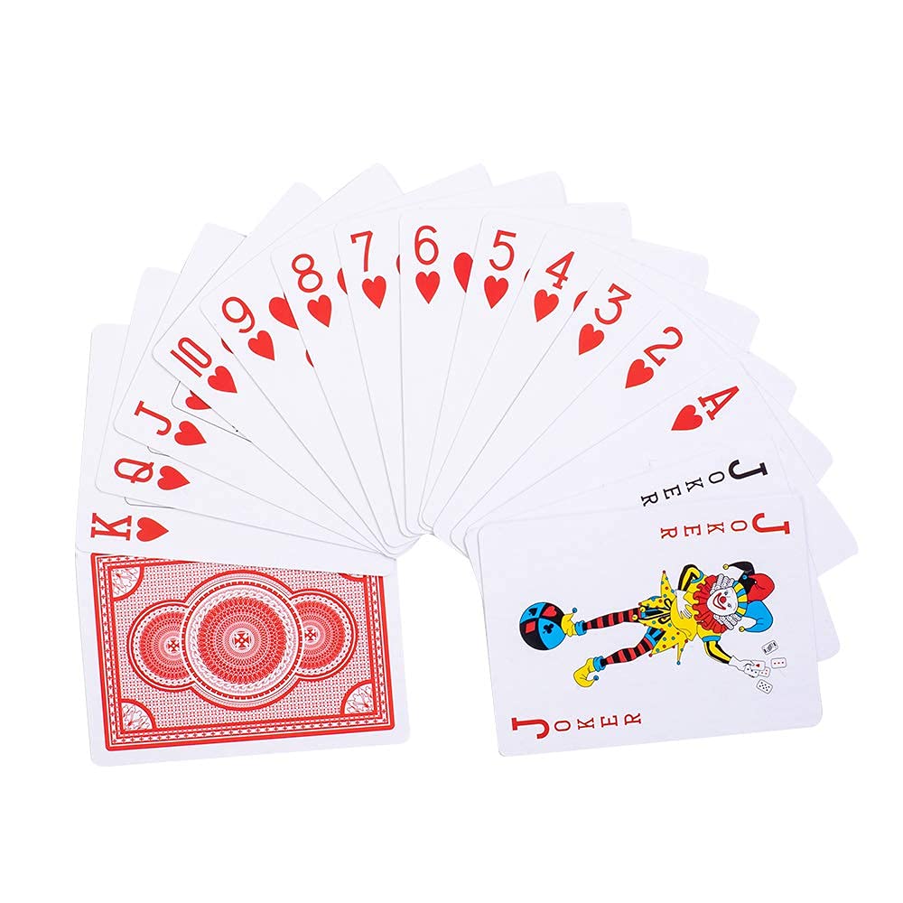 GAMELAND 12 Decks (6 Red/6 Blue) Premium Playing Cards Set, Plastic-Coated, Poker Size, for Blackjack, Euchre, Canasta, Pinochle Card Game, Casino Grade