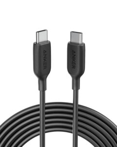 anker usb c charger cable 60w 10ft, powerline iii usb-c to usb-c cable 2.0 for macbook pro 2020, ipad pro 2020, switch, samsung galaxy s20 plus s9 s8 plus, pixel, and more (black)