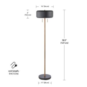 Globe Electric 67346 Novogratz x Globe Floor Lamp, Dark Gray