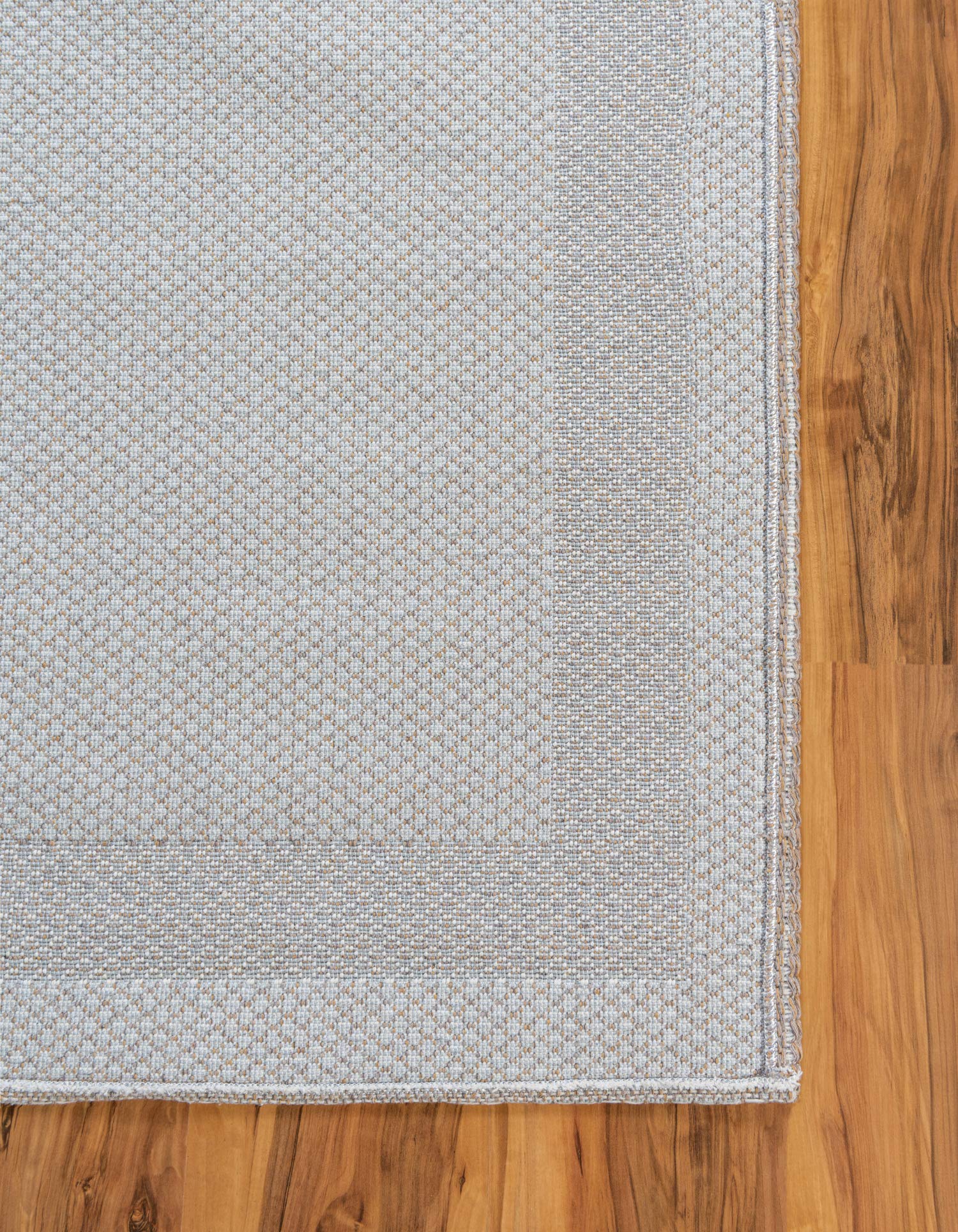 Unique Loom Decatur Collection Area Rug - Border (2' 2" x 3' Rectangle, Taupe/ Ivory)