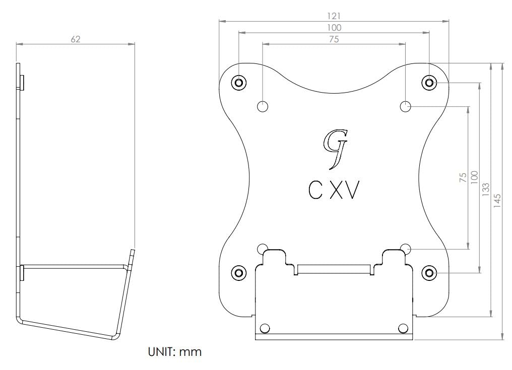 Gladiator Joe Samsung Monitor Mount VESA Bracket Adapter for Samsung Curved Monitors, Compatible with Samsung Models U32R590, U32R590C, U32R592, U32R591