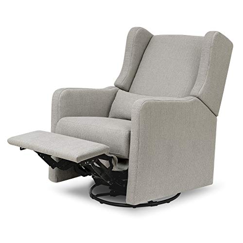 Carter's by DaVinci Arlo Recliner and Swivel Glider in Performance Grey Linen, Water Repellent & Stain Resistant, Greenguard Gold & CertiPUR-US Certified