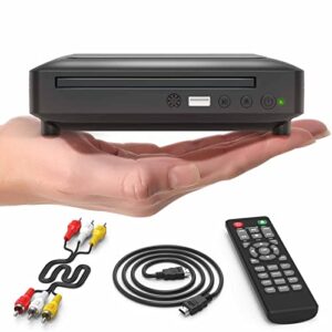 ceihoit mini hd dvd player, cd players for home, dvd players for tv, hdmi and rca cable included, up-convert to hd 1080p, all region, breakpoint memory, built-in pal/ntsc, usb 2.0