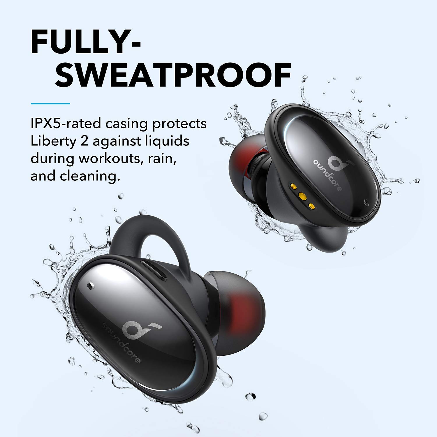 Anker Soundcore Liberty 2 Wireless Earbuds, Diamond-Inspired Drivers, 32H Playtime, HearID Personalized Sound, Bluetooth 5.0, Bluetooth Headphones, 4 Mics with Uplink Noise Cancellation(Renewed)