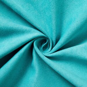 Fancy Homi 2 Packs Premium Faux Suede Decorative Throw Pillow Covers, Super Soft Square Pillow Case,Solid Cushion Cover for Couch/Sofa/Bedroom (16"x 16",Set of 2, Turquoise)