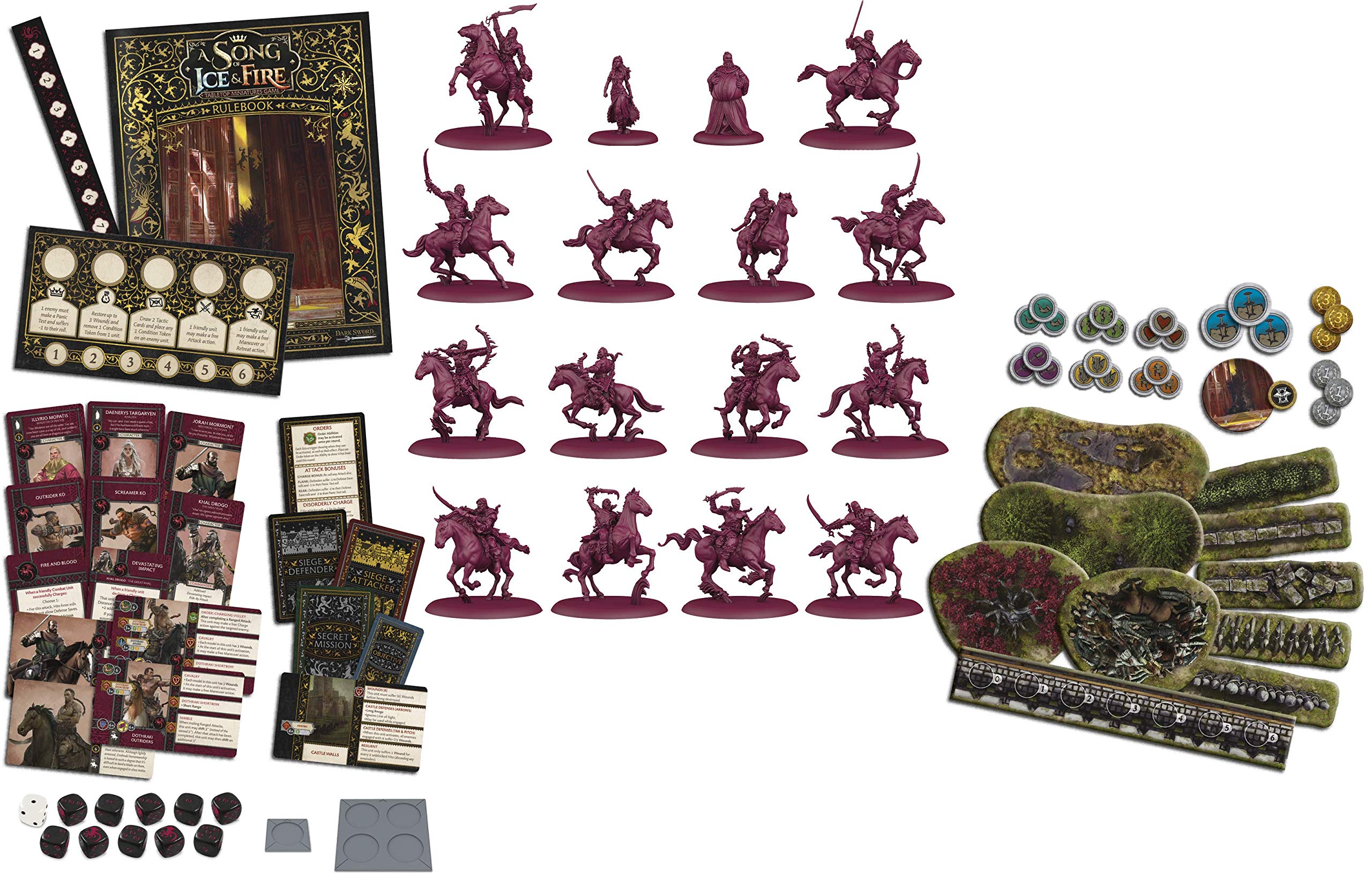 CMON A Song of Ice & Fire Tabletop Miniatures Game Targaryen Starter Set - Command The Fierce House Targaryen! Strategy Game for Adults, Ages 14+, 2+ Players, 45-60 Minute Playtime, Made by CMON