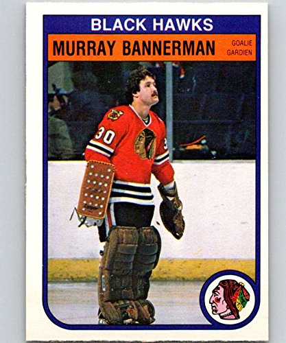 1982-83 O-Pee-Chee Hockey #61 Murray Bannerman Chicago Blackhawks Official NHL OPC Trading Card (stock photo used)