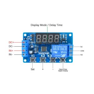 Digital 12V LED Display Timer Automation Delay Relay Programmable Module Switch