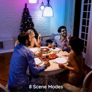 Govee Smart LED Bulbs, Bluetooth Light Bulbs, RGBWW Color Changing Light Bulbs with App Control, A19, E26, Music Sync and 8 Scene Mode for Living Room Bedroom Party, 2 Pack(Not Support WiFi/Alexa)