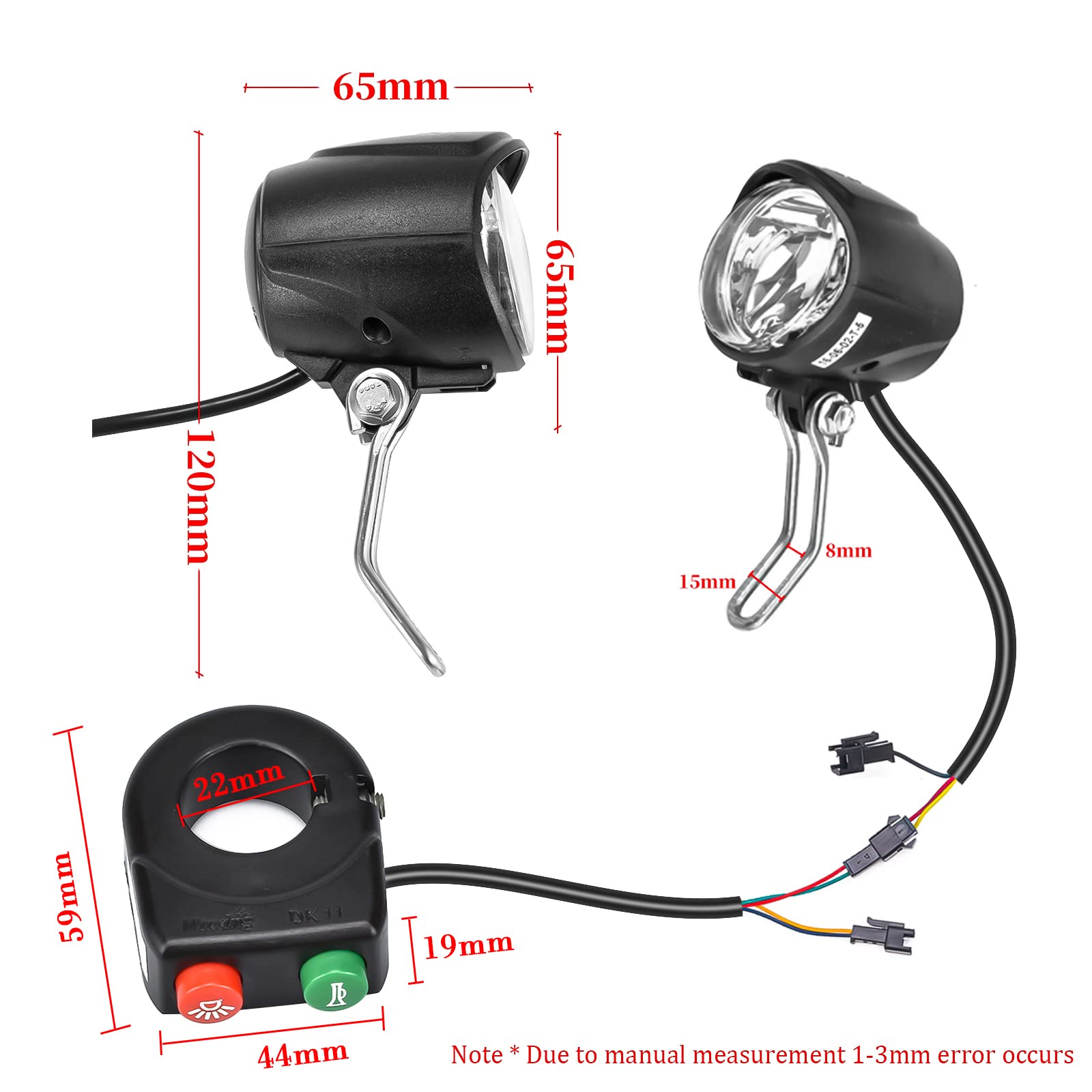 Electric Bike Conversion Kit Front Wheel Motor 350W E Bike Kit 36V Hub Motor 26" Bicycle BLDC Controller with LCD Display Controller PAS Brake Lever for 26 * 1.95 Tire (26inch Front Wheel 36V 350W)