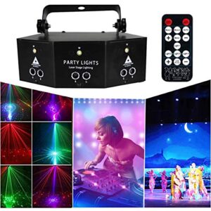 0m0dzh personalised 9 lens laser stage light scan light,led light 9-eye rgb dmx scan projector colorful ktv bar laser stage light disco bar coffee stage laser light xmas home decor (9-eyes)