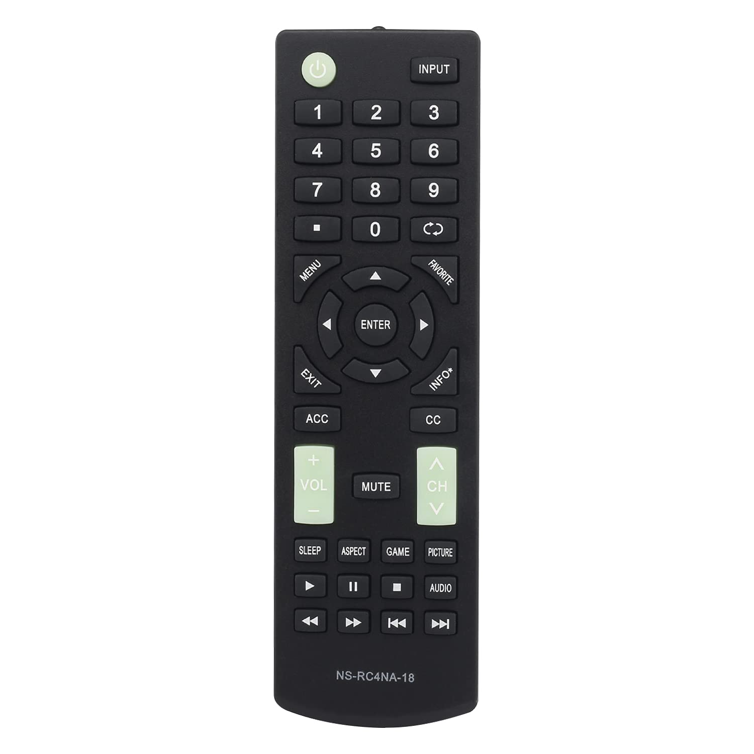 New NS-RC4NA-18 Replaced Remote Control for Insignia TV NS-55D510NA19 NS-55D420NA18 NS-55D420MX18 NS-50D510NA17 NS-50D510MX17 NS-49D420NA18 NS-40D510NA19 NS-40D420NA18 NS-40D420MX18 NS-39D310NA17