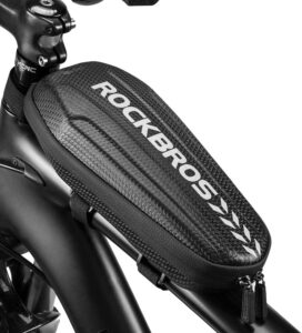 rockbros top tube bike bag bike front frame bag eva bicycle bag bike accessories pouch storage pack water resistant bike phone bag below 6.2"/6.5" for mountain road bike