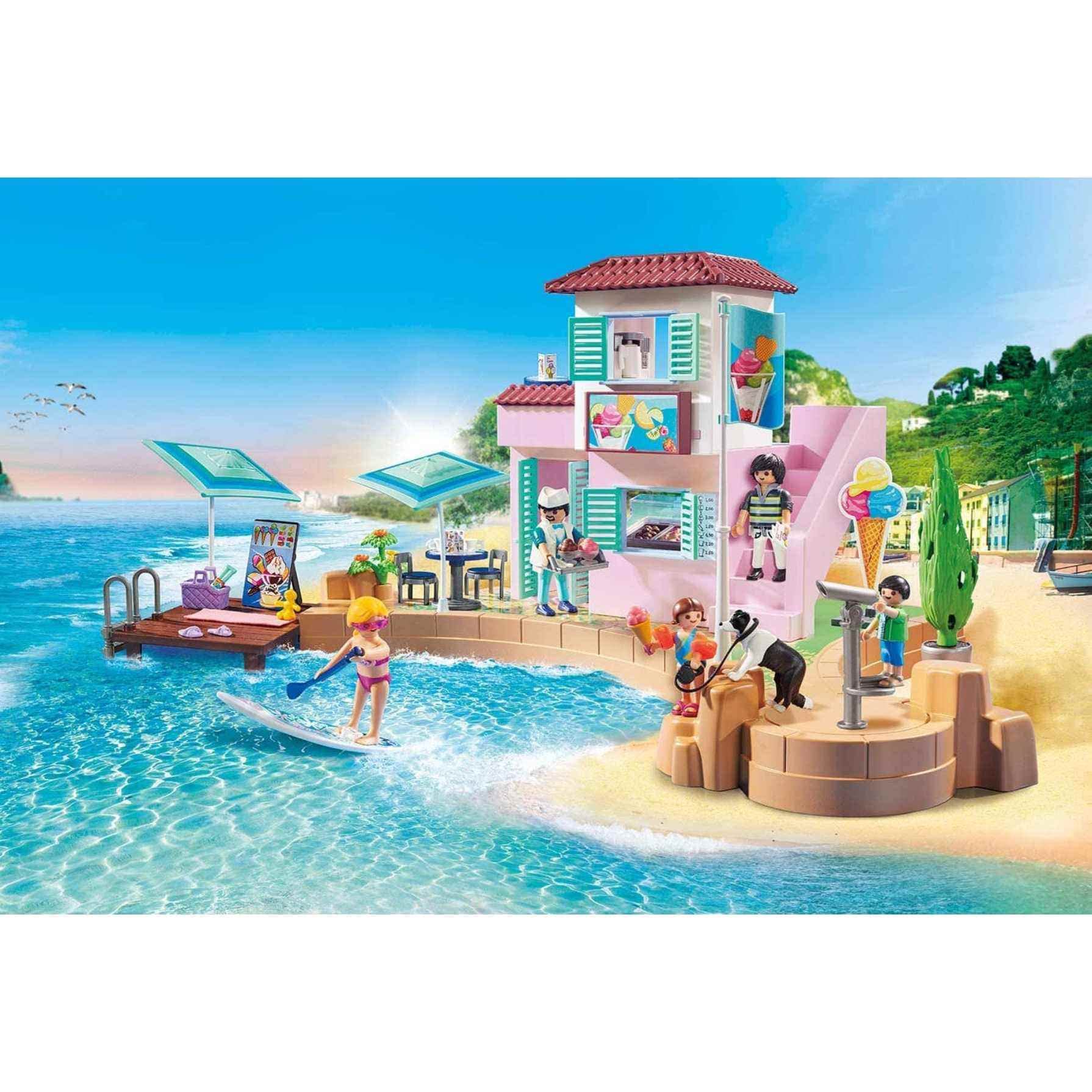 Playmobil Waterfront Ice Cream Shop, Multicoloured