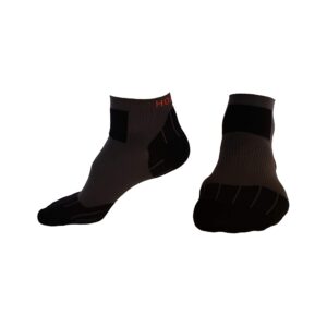 Hoplite Trail Running Compression Socks for Men and Women, ankle-length, 2 pair multi-pack, great for running, cycling, hiking, and OCR (Large)