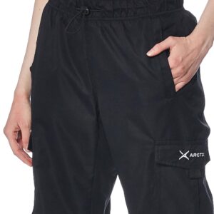 Arctix Women's Lumi Pull Over Fleece Lined Cargo Snow Pants, Black, 3X