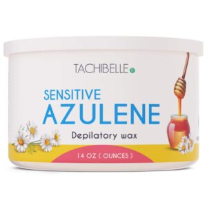 tachibelle depilatory wax 14 oz professional hair removal, women men, home waxing for all body and brazilian bikini made in italy (azulene wax)