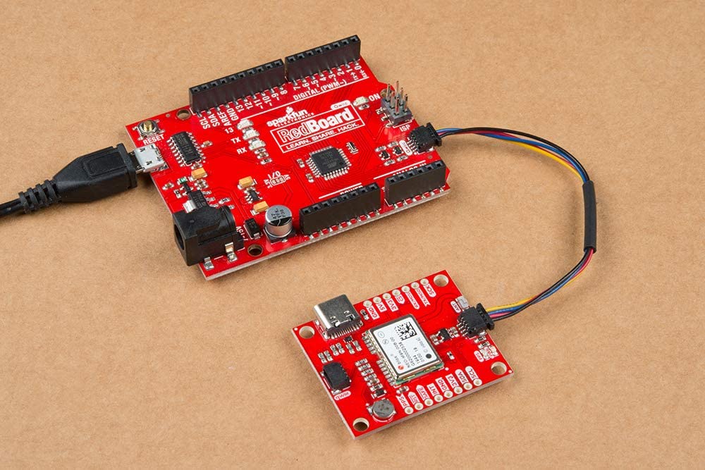 SparkFun GPS Breakout - NEO-M9N, U.FL (Qwiic) Breakout No Soldering Required Breadboardable Contains a Rechargeable Backup Battery Allowing a Warm-Start decreasing time-to-First-fix