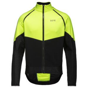 gore wear men's standard phantom gore-tex infinium jacket, neon yellow/black, s