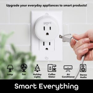 Geeni DOT Smart Wi-Fi Outlet Plug, White, (1 Pack) – No Hub Required – Works with Amazon Alexa and Google Assistant, Requires 2.4 GHz Wi-Fi