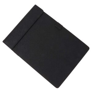 leather clipboard with 9.2in x 12.8in magnetic clip black document holder for classroom paper supplies