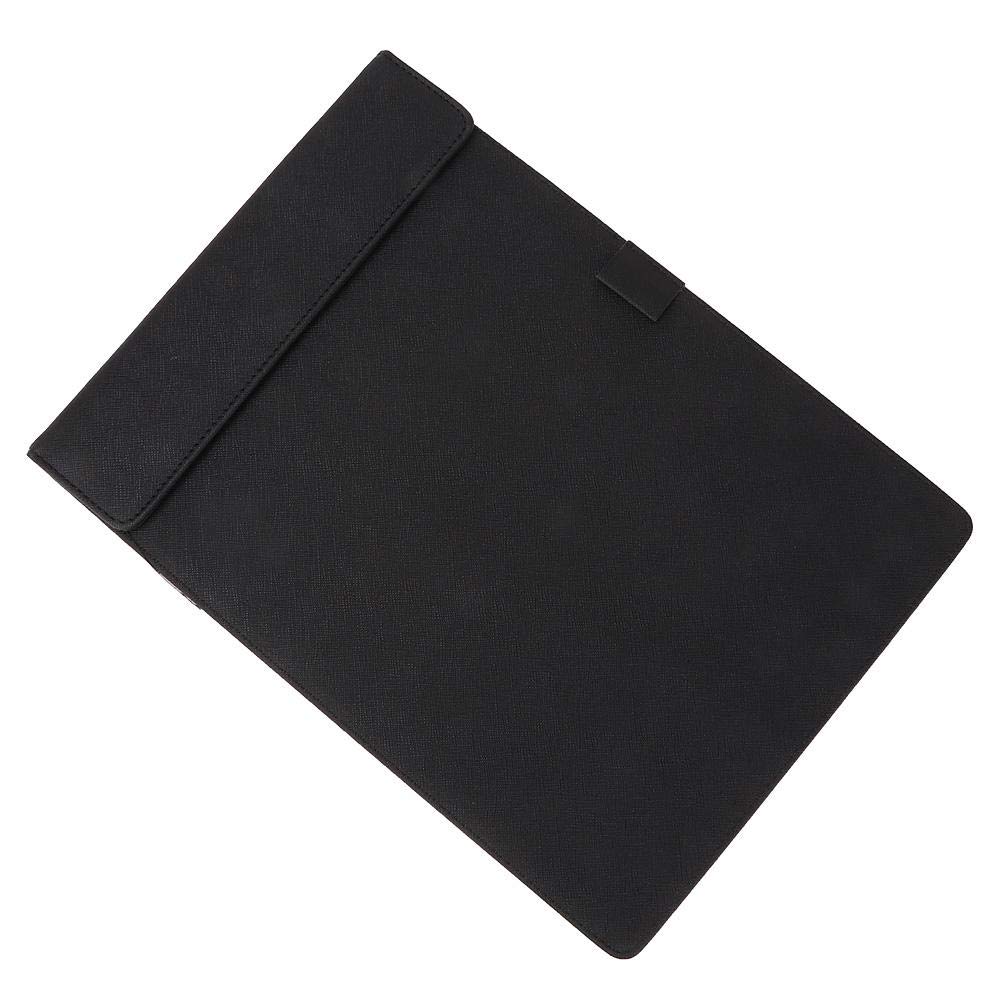 Leather Clipboard with 9.2in x 12.8in Magnetic Clip Black Document Holder for Classroom Paper Supplies