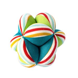 Shumee Colorful Plush Fabric Ball| Baby Textured Ball, Baby Fabric Plush Stuffed Ball Toys, Montessori Soft Ball Toys | Developmental Clutch with Rattle, Infant/Babies | Newborn Gift