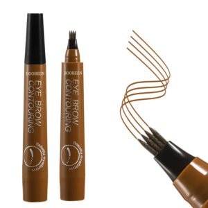 boobeen waterproof eyebrow pen - microblading eyebrow pencil with a micro-fork tip applicator - creates natural looking brows makeup effortlessly